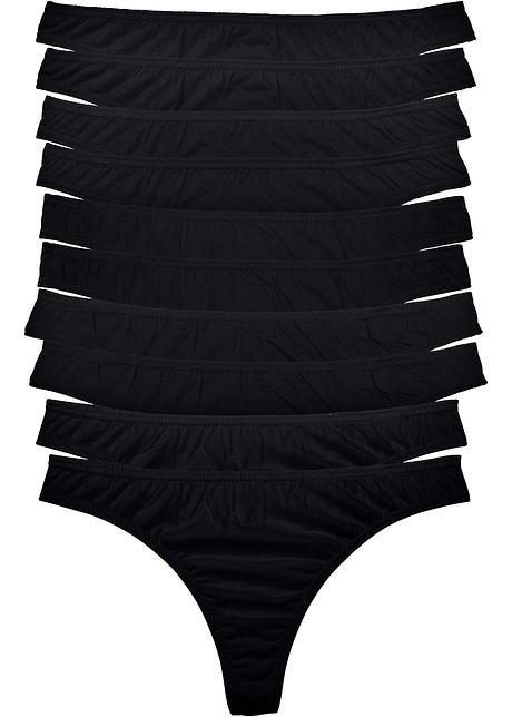 Schöne Strings im vorteilhaften Multipack - schwarz