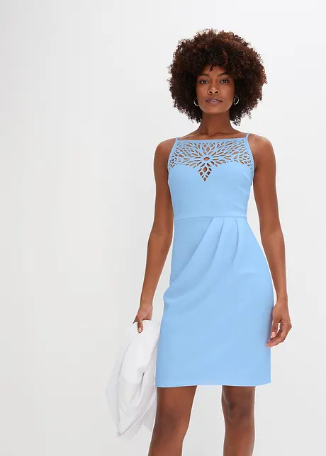 Stylisches Kleid mit toller Passform und dekorativen Cut Outs - hellblau