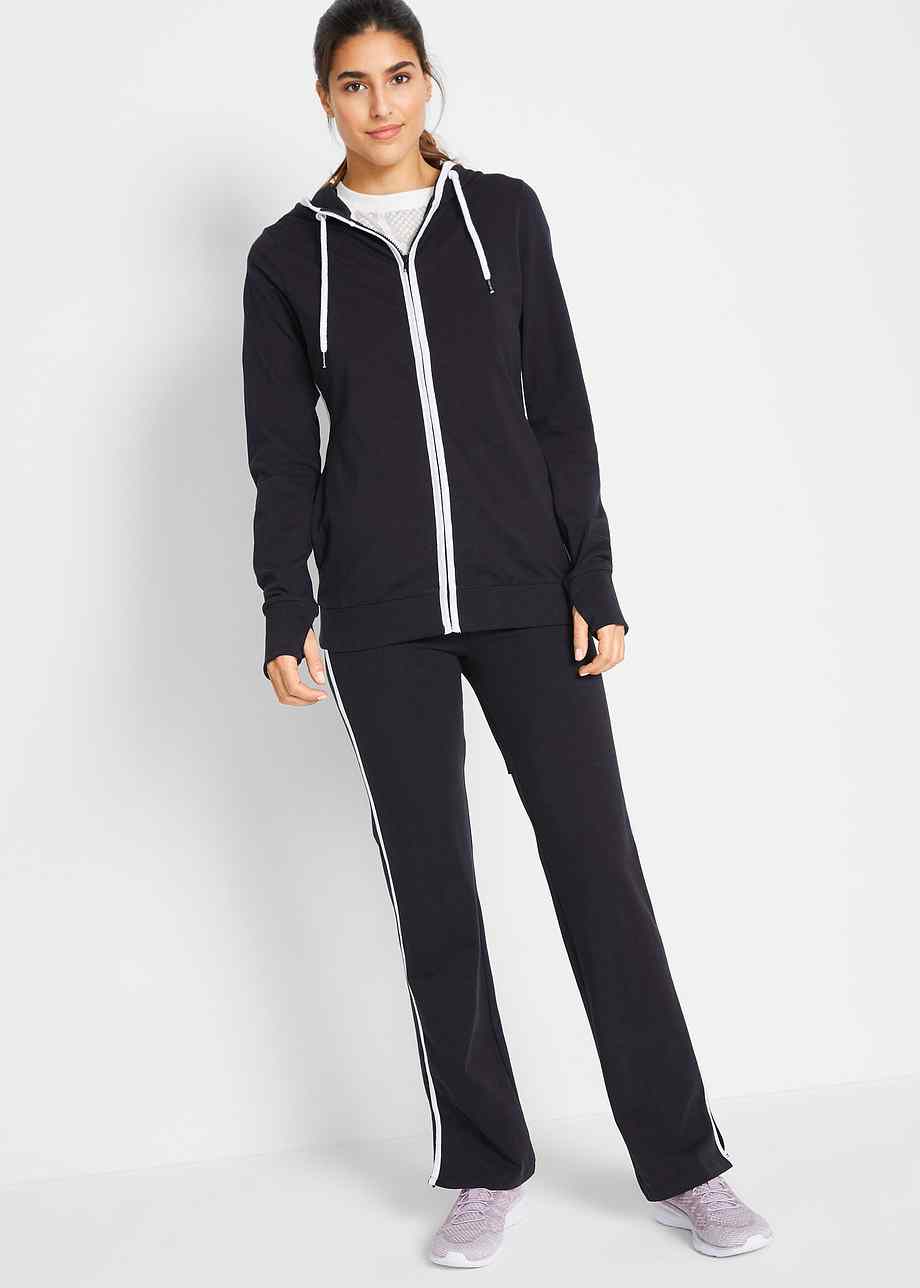 Bequemer Baumwoll-Jogginganzug (2-tlg.Set) aus Sweatjacke und ...