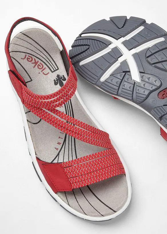 Sandales Rieker sportives et confortables - rouge