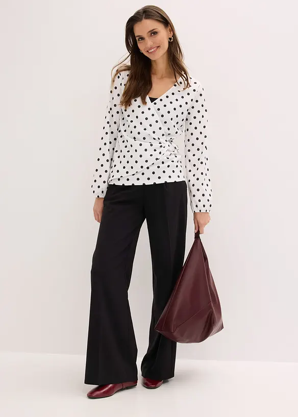 graphisch bedrucktes Langarmshirt mit dekorativem Ring-Detail seitlich ...